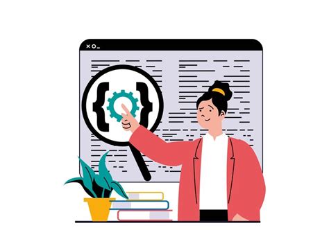 Premium Vector Programming Software Concept With Character Situation