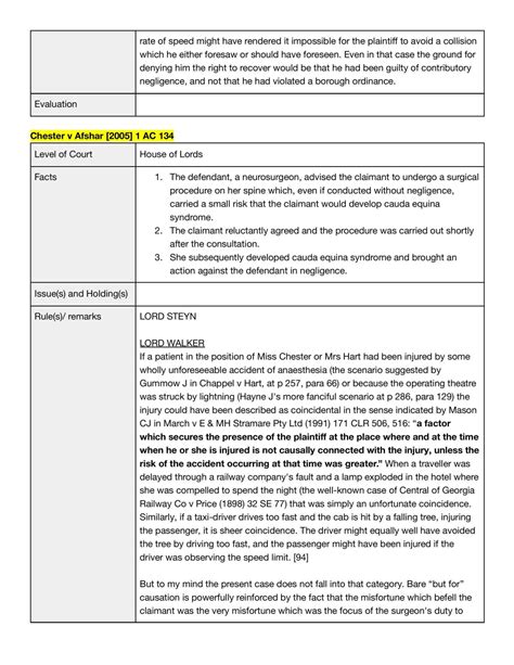 Causation Law Ll4102v Advanced Torts Nus Thinkswap