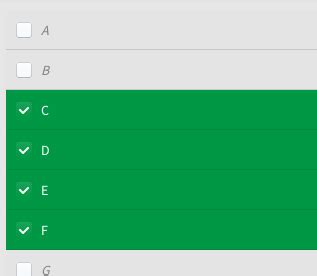 Switching From Checkbox Mode With Selections Applied Keeps The Row