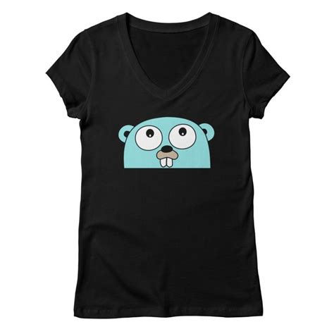Golang Gopher Womens V Neck Regular Golang Merch