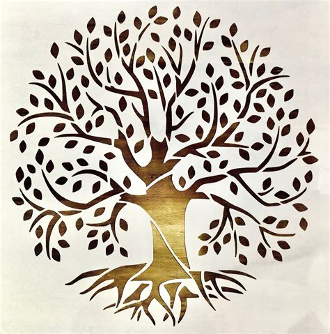 Tree Of Life Stencil Mylar Reusable Chose Your Size For Your Wall Sign