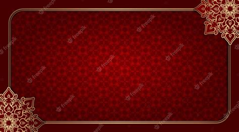 Fondo Simple Con Borde De Adorno Dorado Vector Premium