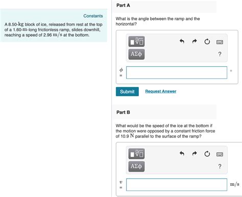 solved part a what is the angle between the ramp and the
