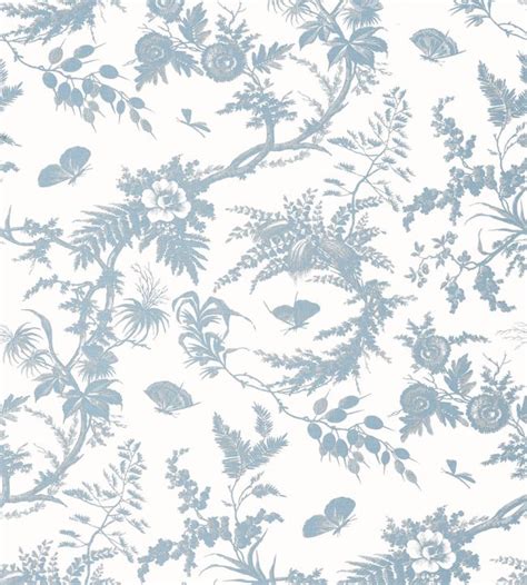 Newlands Toile Wallpaper In Soft Blue By Anna French Jane Clayton