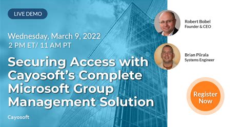 Live Demo Securing Access With Cayosofts Complete Microsoft Group Management Solution