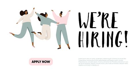 일러스트 컨셉을 채용하고 있습니다 웹 방문 페이지 배너 프리젠 테이션 소셜 미디어에 대한 템플릿 개념에 대한 스톡 벡터 아트 및 기타 이미지 Istock