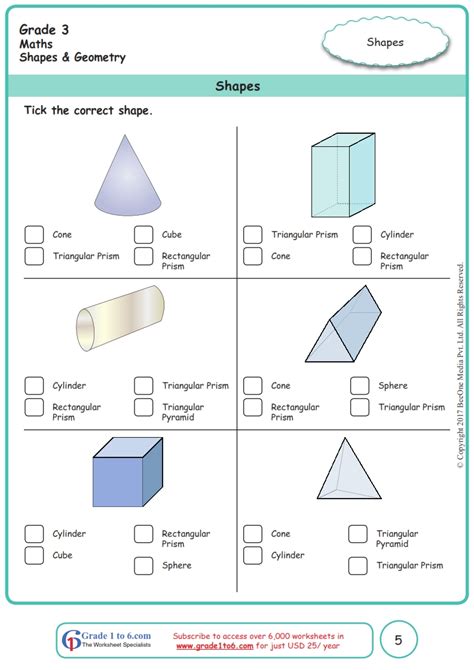 3rd Grade Geometry Worksheets Planner Hexagon