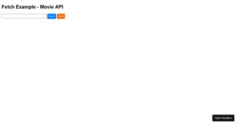 movie api fetch codesandbox