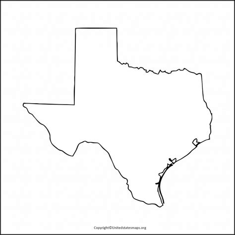 Blank Texas Map Printable Map Of Texas In Pdf