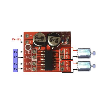 MX1508 L298N Mini 2 Channel DC Motor Driver Module Forward And Reverse