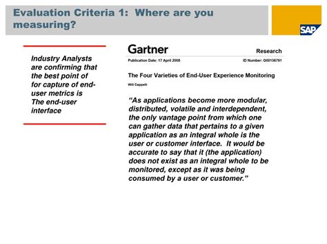 Ppt Sap User Experience Management By Knoa Compared To Other End User Monitoring Solutions