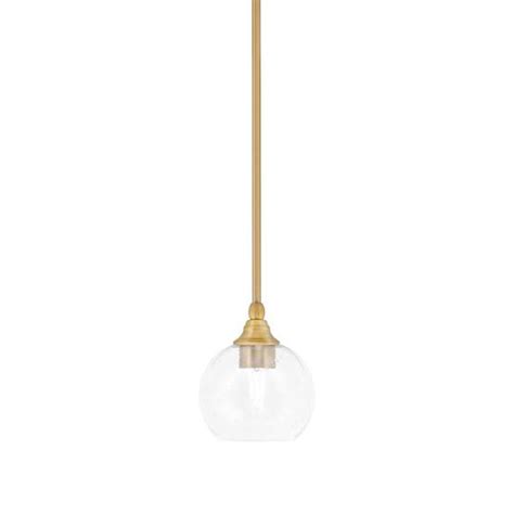Sparta 100 Watt 1 Light New Age Brass Shaded Pendant Light Mini Pendant