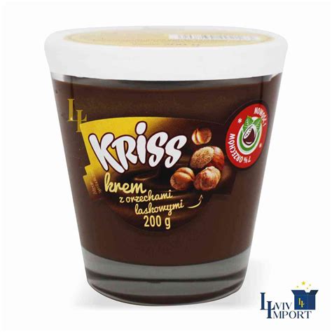 Крем-паста KRISS 200g з лісовими горіхами (12 шт) - Lvivimport