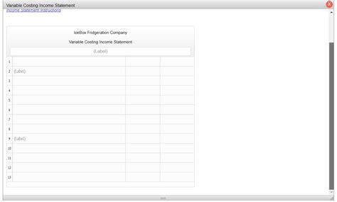 Solved Variable Costing Income Statement Income Chegg Com