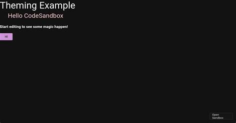 Theming Codesandbox