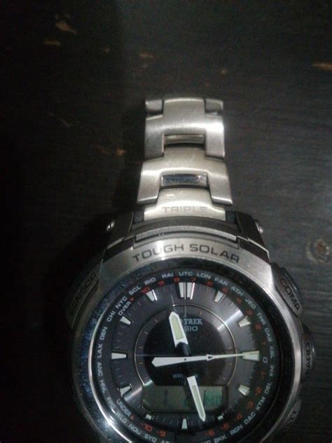 Casio Protrek Tough Solar Triple Sensor Mens Fashion Watches