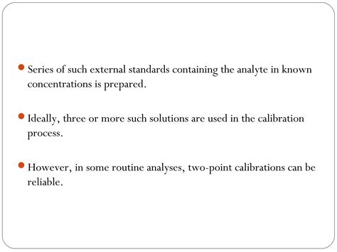 Selection And Calibration Of Analytical Method And Calibration Methods Ppt