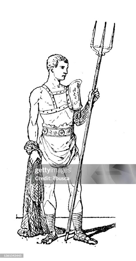 Antique Illustration Retiarius High Res Vector Graphic Getty Images