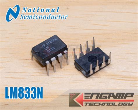 1ตว IC LM833 N National Dual Audio OP ลอตลาสดตวพมพสขาว