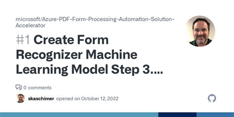 Create Form Recognizer Machine Learning Model Step Issue Issue
