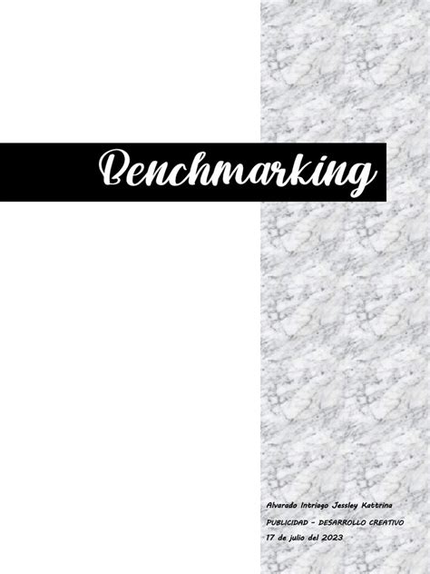 bench marking pdf