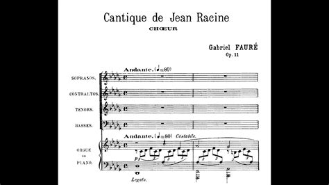 G Faurè Cantique De Jean Racine BEST VERSION Score 200 sub