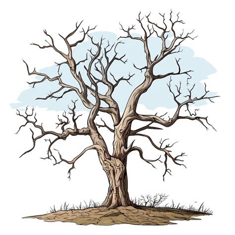 Premium Photo A Drawing Of A Bare Tree With No Leaves On It Generative Ai
