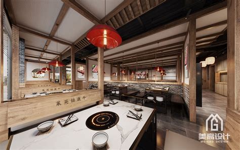 潮州文化风情 莱英铭康牛潮汕牛肉火锅店设计社会餐饮广州美高设计
