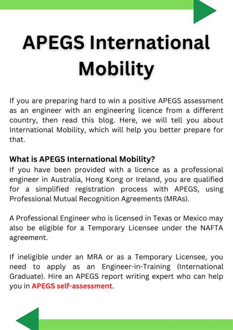 PPT APEGS International Mobility PowerPoint Presentation Free Download ID 11618510