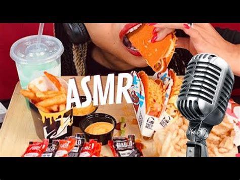 ASMR TACO BELL NACHO CHEESE DORITOS LOCOS TACOS CRUNCHY SOUNDS YouTube