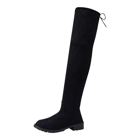 Jsaierl Thigh High Boots For Womens Over The Knee Patform Chunky Heel