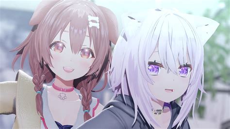 【mmdホロライブ】猫又おかゆと戌神ころねで「no Title」【バーチャルyoutuber】【1080p】 ニコニコ動画