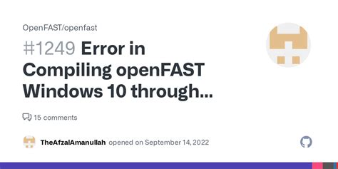 Error In Compiling Openfast Windows Through Visual Studio Issue