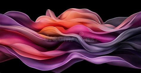 Vibrant Abstract Wave Design Featuring Flowing Layers Of Pink Purple And Orange Hues Against