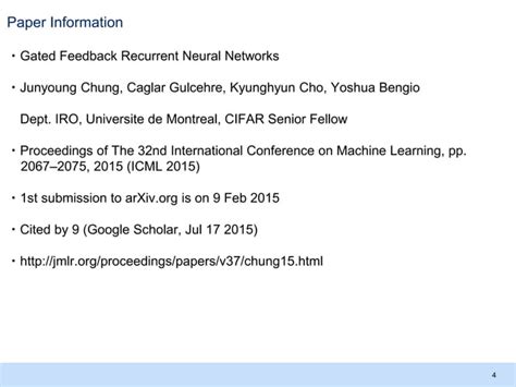 論文輪読資料「gated Feedback Recurrent Neural Networks」 Ppt