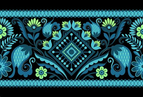 Botanical Floral Seamless Background Seamless Pattern Geometric Ethnic
