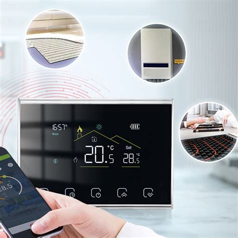BHT RF VA GBC Wireless Smart LED Screen Thermostat Without WiFi Electric Boiler Heating