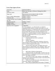 Course Paper Approval Form Assignment GRST 501 Docx GRST 501 Course