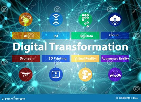 Digital Transformation Concept 3d Rendering Stock Illustration Illustration Of Concept