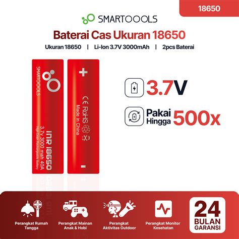Promo Baterai Cas Isi Ulang Pcs Smartoools Ukuran Kapasitas Mah Output V