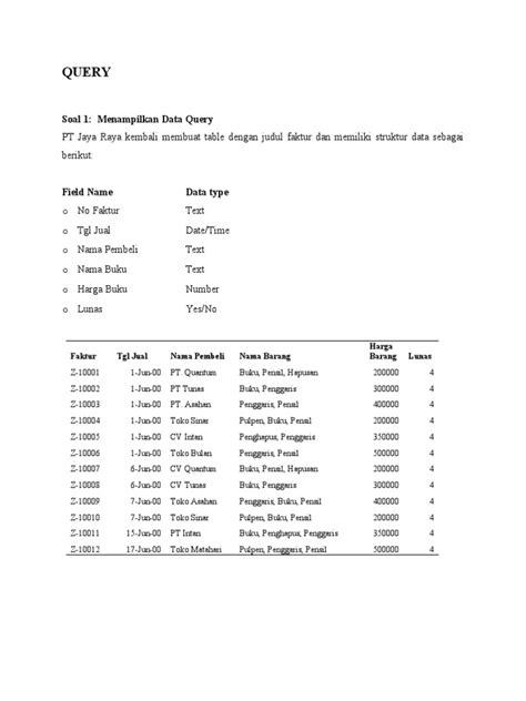 Latihan 3 Query Pdf