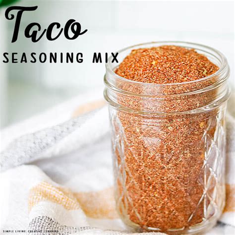 Homemade Taco Seasoning Mix Simple Living Creative Learning