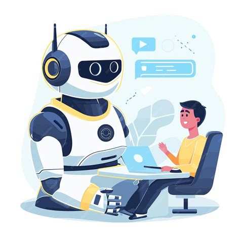 Tinypeoplechattingwithchatbotoncomputer Premium Ai Generated Vector