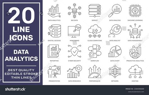 Data Analytics Icon Set Big Data Stock Vector Royalty Free 2384096689