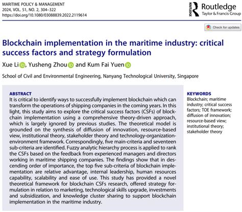 mpm paper introduction blockchain implementation in the maritime