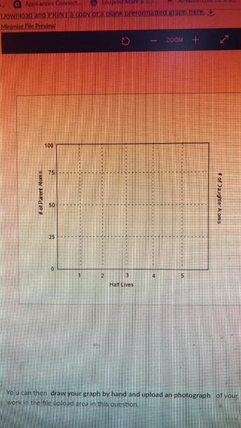 solved create a graph using the half life data from the