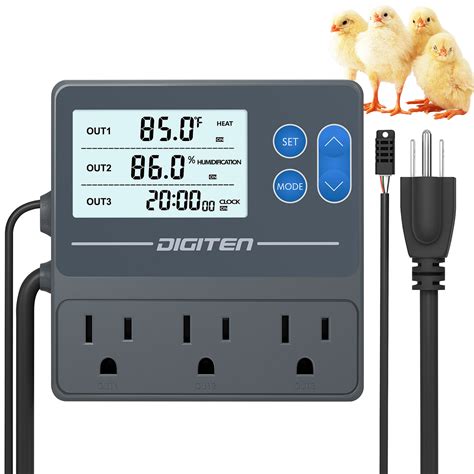 Digiten Tht103 Temperature And Humidity Controller With Timer For Mush