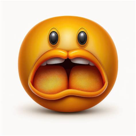 Premium Ai Image Expressive Emoticon Face Open Mouth Emoji
