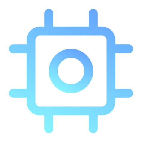 Processor Generic Gradient Outline Icon