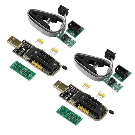 Ferwooh 2pcs Ch341a Programmer Spi Flash Usb Mainboard Routing Lcd Bios